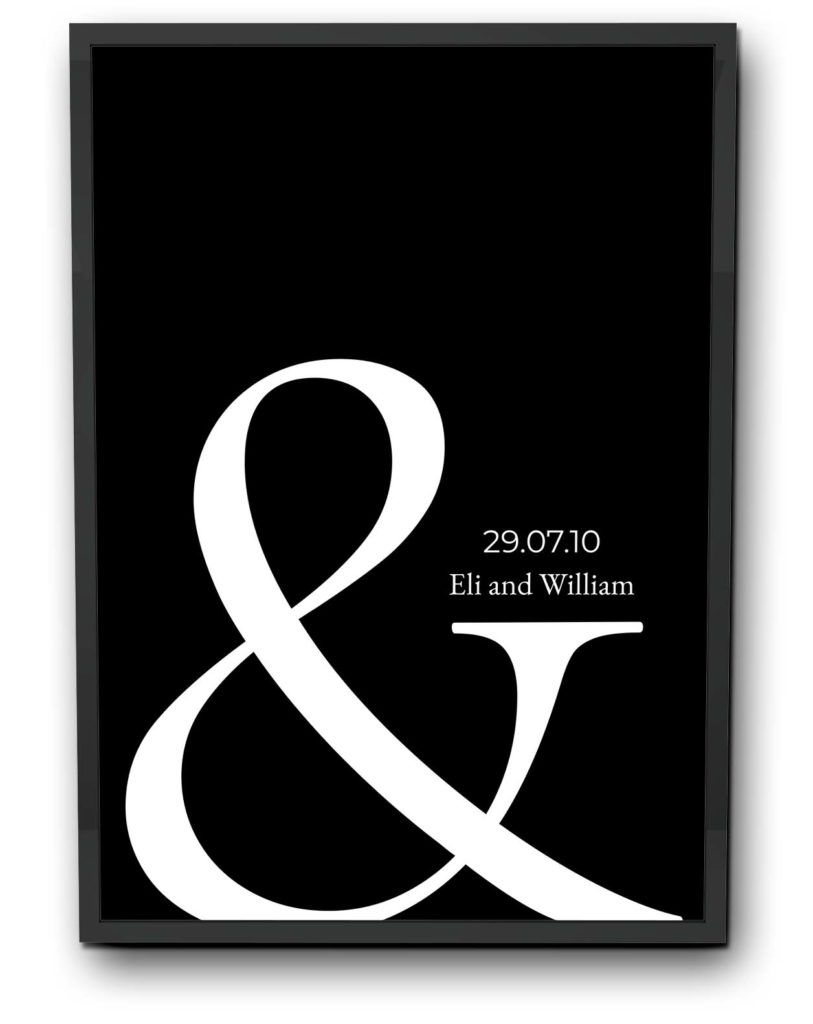 Personalised You and Me Poster for Couples — ukesen