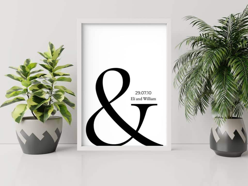 Personalised You and Me Poster for Couples — ukesen
